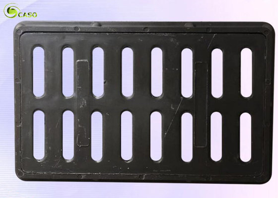 Square C250 Gutter Manhole Cover FRP Gully Drainage Grating With Embedded Frames supplier