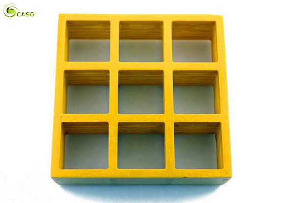 Square Fiberglass Reinforced Plastic Water Gutter Drain Grating Flooring supplier
