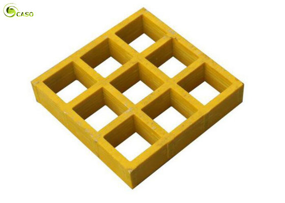 Square Fiberglass Reinforced Plastic Water Gutter Drain Grating Flooring supplier