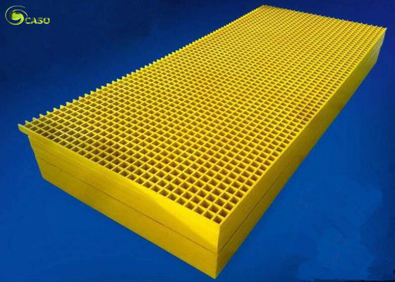 Plastic Gutter Drain Cover 20*20mm FRP Reinforced Pultrusion Gully Grating Plate supplier