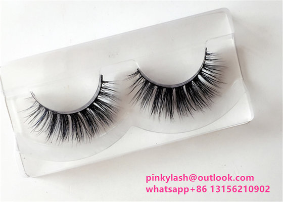 Custom Packaging Wholesale Real Mink Fur Black Band 3D Mink Lashes; clear band 3d mink lashes