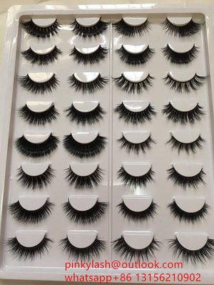 3D Mink Lashes Custom Eyelash Packaging 100% Handmade Siberian Mink Lashes