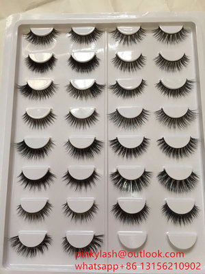 3D Mink Lashes Custom Eyelash Packaging 100% Handmade Siberian Mink Lashes