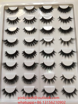 3D Mink Lashes Custom Eyelash Packaging 100% Handmade Siberian Mink Lashes