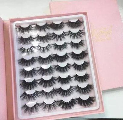 hot selling invisible band mink lashes ; natural style mink lashes ; customer logo packaging