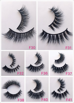 Wholesale hand-made false eye lashes real mink hair 3D mink natural eye lashes for sale