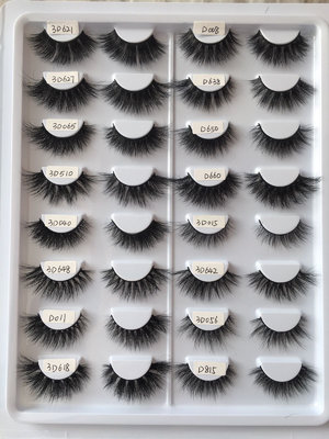 3D Mink Lashes Custom Eyelash Packaging 100% Handmade Siberian Mink Lashes