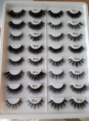 3D Mink Lashes Custom Eyelash Packaging 100% Handmade Siberian Mink Lashes