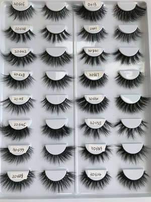 3D Mink Lashes Custom Eyelash Packaging 100% Handmade Siberian Mink Lashes