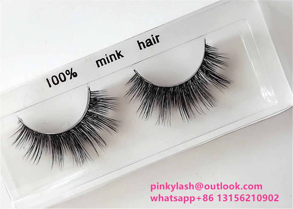 hot selling invisible band mink lashes ; natural style mink lashes ; customer logo packaging