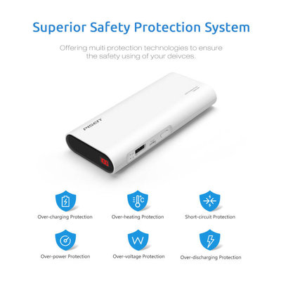 PISEN External Battery CB CE FCC LED Universal Mobile Power Bank 10000mAh Portable Charger