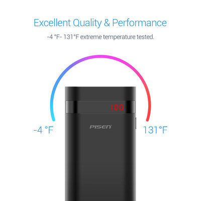 PISEN 2017 NEW LED Mobile Universal Power Bank 10000mAh Portable Charger