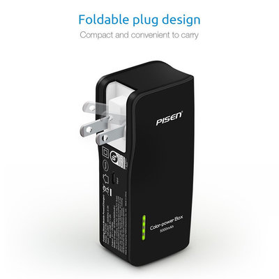 PISEN AC Plug Multilcolor CCC FCC UL RoHS Mobile Unversal Power Bank 5000mAh Portable Charger
