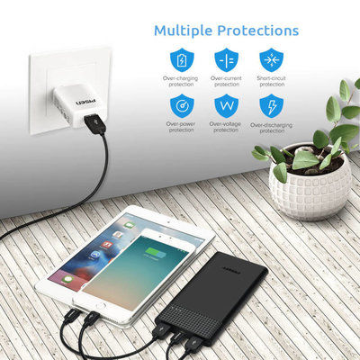 2017 New Type C Input PISEN Slim Mobile Universal Power Bank 10000mAh Dual USB Output 2.4A Portable Charger