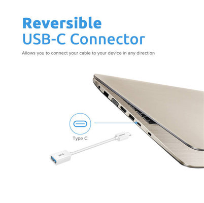 PISEN 0.15m Double Sides Workable Fast Transmission USB 3.0 Type C OTG Cable for Mouse Keyboard Game Handle Flash Drive