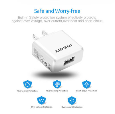 CCC CB CE FCC PSE UL RoHS Certificaion PISEN 5V 1A Mobile Phone Portable US USB Wall Charger