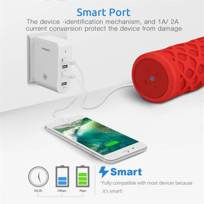 CCC Certification PISEN Mobile Phone Portable 5V 1A 2A 4 Port USB Wall Charger