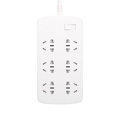 PISEN 1.8m 6ft Cable One Switch Child Protection 6 Outles Power Strip