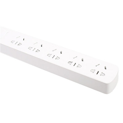 PISEN 1.8m 6ft Cable One Switch Child Protection 5 Outles Power Strip