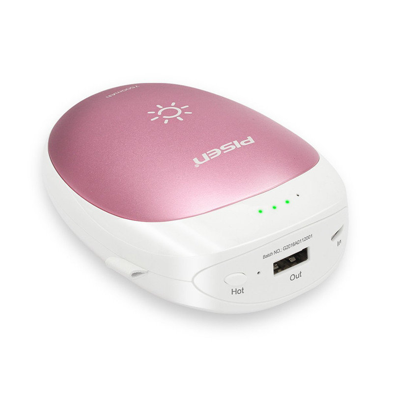 PISEN Red Dot Design Award CB CE RoHS Egg Hand Warmer Power Bank 7500mAh Portable Charger