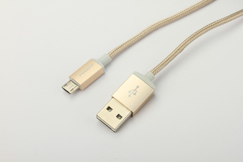 PISEN High Quality Multicolor Durable 1m 3.28ft Double Sides Workable Nylon Braided Micro USB Cable