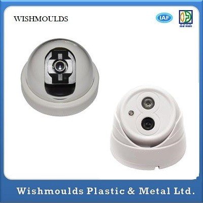 ABS White Precision Injection Molded Plastic For CCTV Camera Case Mould