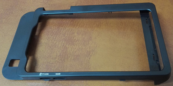 Single Cavity Injection Molded Plastic Parts Black Tablet Cover ABS Texture Surface