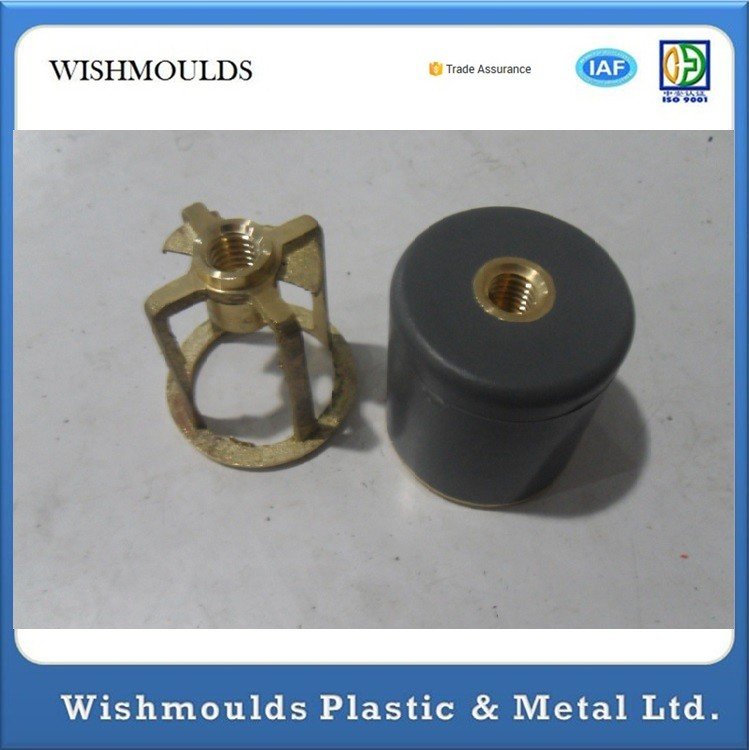 Plastic Overmolding Injection Molding into Brass Stainless Steel Metal Parts Production