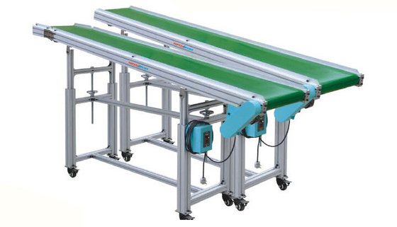 Automatic Height Adjustable Inline PVC Belt Conveyor For Material Handling