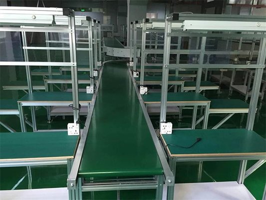 Customize 90 Degrees PVC Flat Belt Conveyor For Industrial Automation