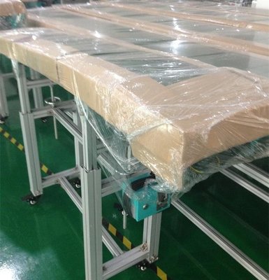 Height Adjustable PVC Belt Conveyor With Movable Brake Wheels