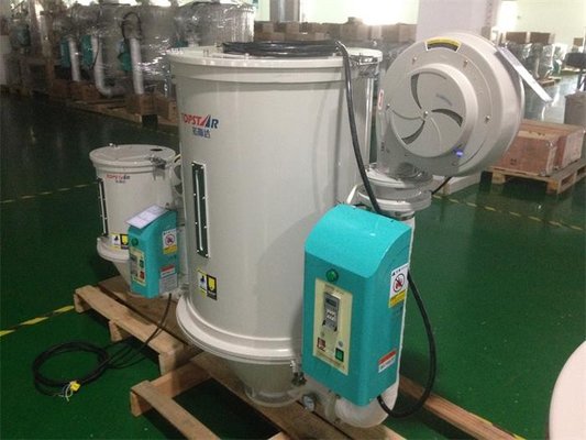Air Flowing Pellets Dehumidifying Hopper Dryer Barrel Timer Opetional Aluminum Casting