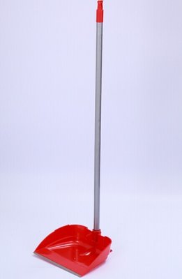 Collapsible Long Handle Dustpan Upright , plastic dustpan with 34 inch Wooden Handle