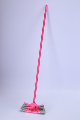 Durable Plastic Brooms Curved End Scrub Brush PVC Sweeping Brooms stiff bristle