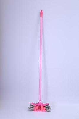 Durable Plastic Brooms Curved End Scrub Brush PVC Sweeping Brooms stiff bristle