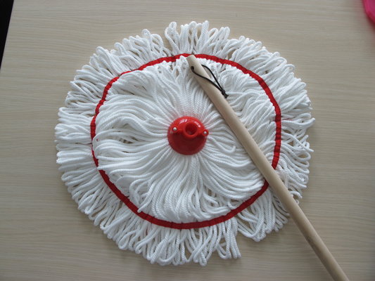 Indoor White Microfiber Mop 200g with Excellent Liquid Absorbency