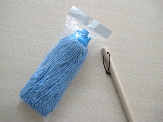 13.4 oz Rayon Yacht Wood Handle Cotton String Mop for Floor Dust