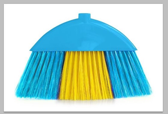Red Yellow Blue Soft Tiff Bristle Broom with Metal or Wooden Handle