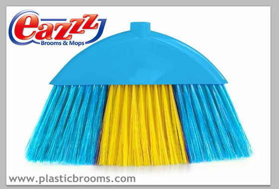 Blue Large Straight Broom / Lobby Plastic Brooms , 48" Length and 9" Width