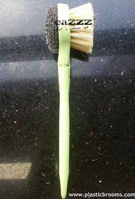 Green Stainless Sweeping Brushes Non - scratch Coir Fiber Scrubbers