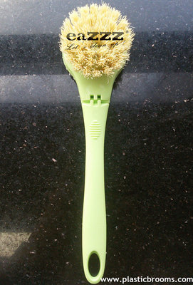 Green Stainless Sweeping Brushes Non - scratch Coir Fiber Scrubbers