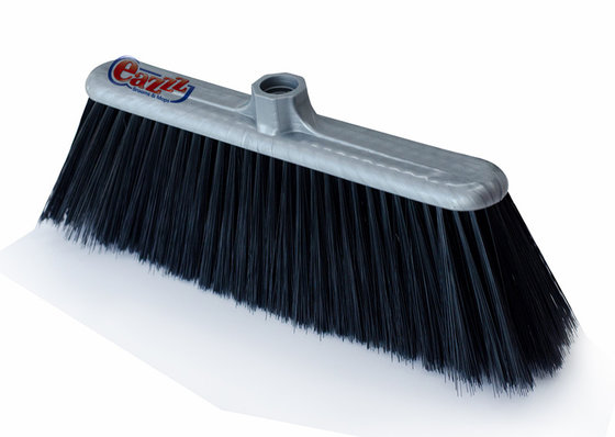 Lobby Plastic Brooms Soft Fiber With Match Wooden Handle Golden Shinny