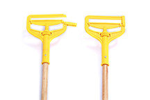 Smart Varnished Wooden handle Mop Clip / heavy duty mop holder