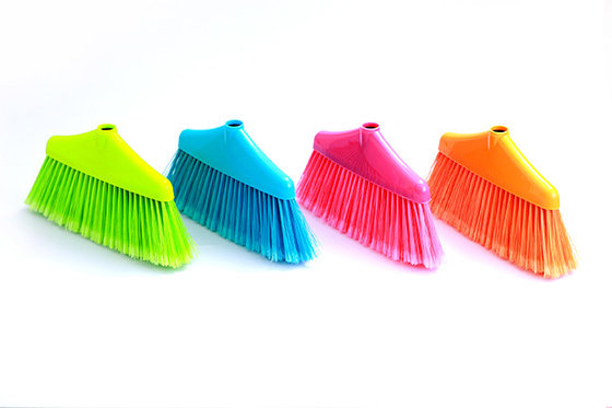 OEM Large Plastic PVC Colorful Triangle Broom Head for floor Sweeping