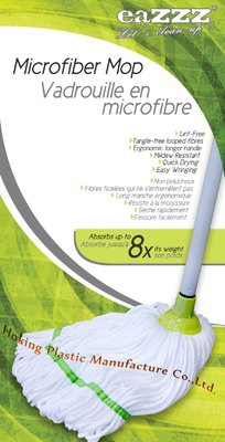 Washes easily and dry faster microfiber dust mop with metal handle