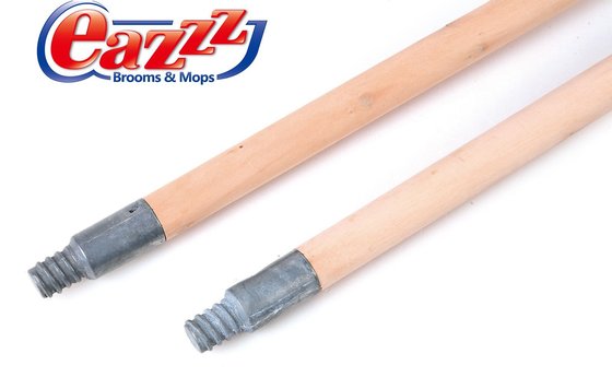 Hardwood Natural Wooden Broom Handles 1370 * 28mm with Metal Thread