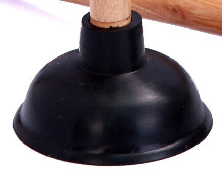Mini Rubber Toilet Brush andPlunger with 29cm Wooden Handle Durable Cleaning Product