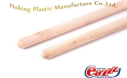 Metal Thread Natural Wooden long broom handles no cracks 1500 * 28mm