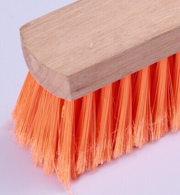 40cm Wooden Block Durable Sweeping Brooms PP Screw Stiff Orange