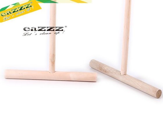 Natural Wooden handle Mop Clip1300 * 25mm with Round Hook